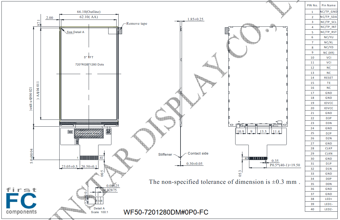 First Components. winstar-WF50-7201280DM#0P0-FC